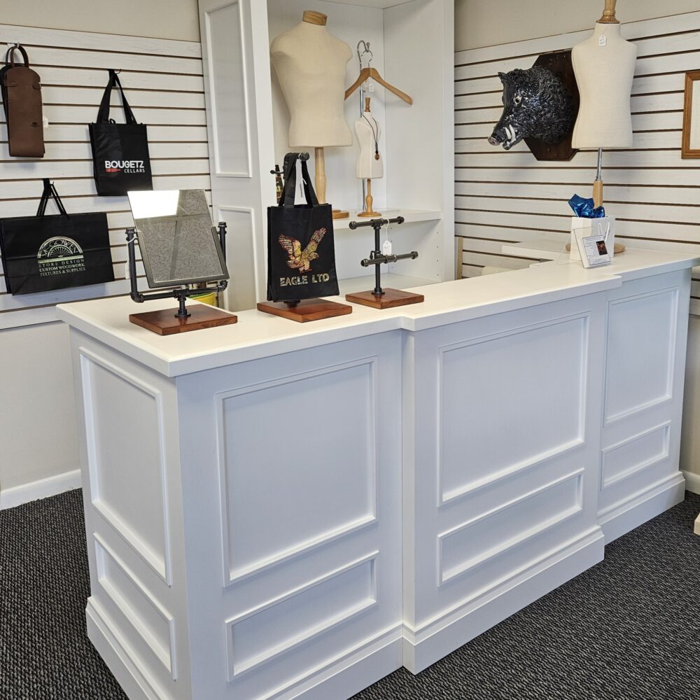 McGowen Displays, Inc | Custom Solid Wood Counters and Armoire